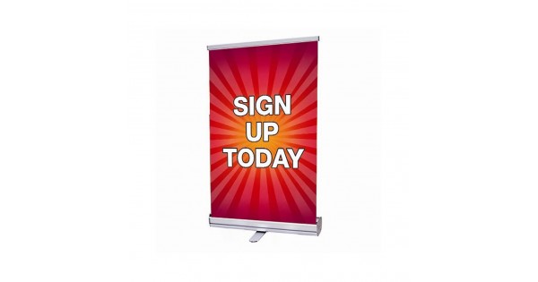 24 x 36 Retractable Banner Stand & Graphic Print | Roll Up Banner Stand
